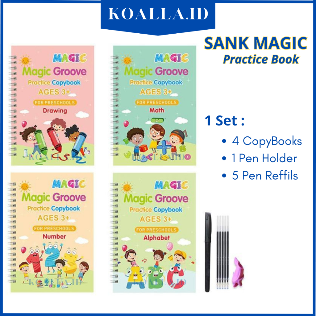 Jual Sank Magic Practice Book 4in1 Buku Belajar Alphabet Tulis ...