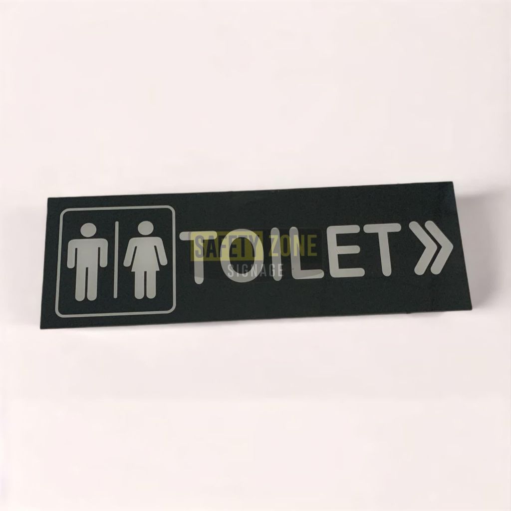 Jual Sign Akrilik Toilet Arah panah (HITAM) | Shopee Indonesia