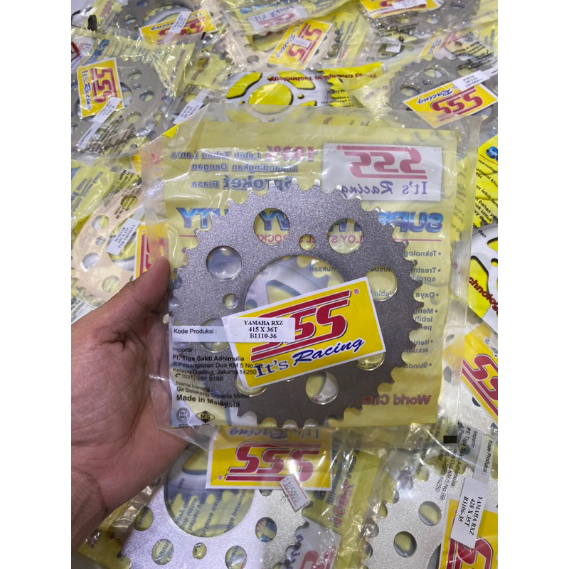 Jual GEAR GIR BELAKANG SSS Original YAMAHA RXZ KING FIZ R JUPITER tebal 428 & 415 ukuran 34, 35 ...