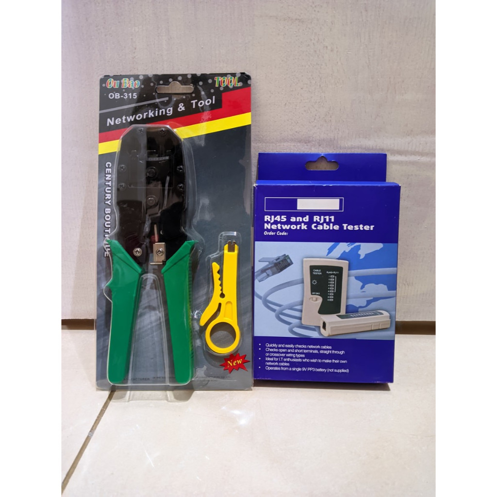 Jual Paket Tang Crimping Tool Rj45 dan Lan Tester Kabel Rj45 UTP ...