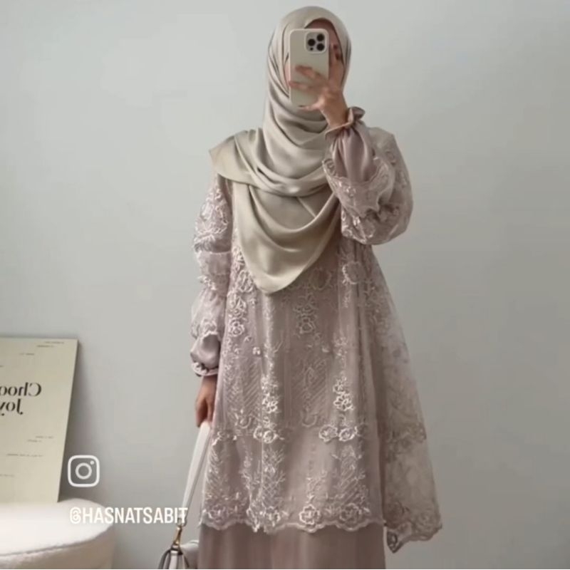 Jual Tunik brokat flower etnik / tunik brukat / baju kondangan / Ajmala ...