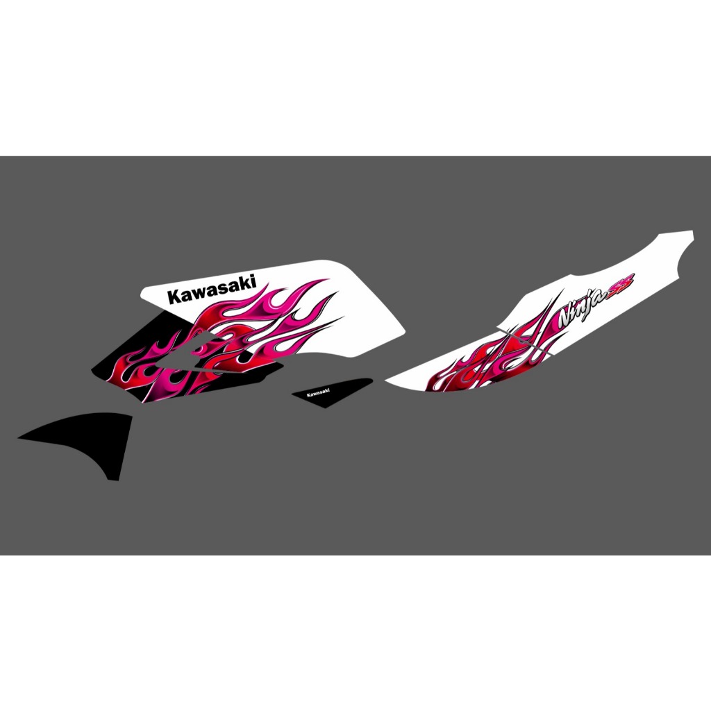 Jual STRIPING TRANSPARAN NINJA SS CUSTOM MOTIF API TERBARU PINK ...