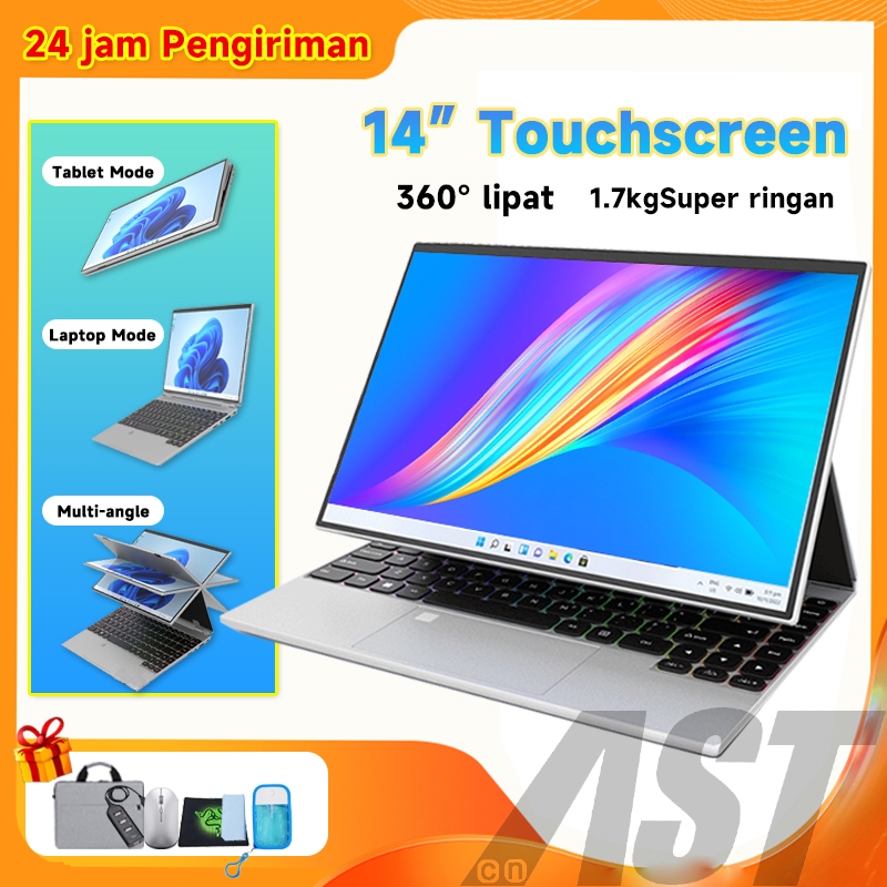 Jual AST laptop touchscreen 2in1 14 inch Intel N95 Ram16g+512gb ssd 180 ...