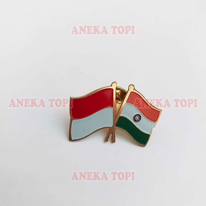 Jual Pin Cross Flag Indonesia India Pin Bendera Persahabatan Indonesia ...