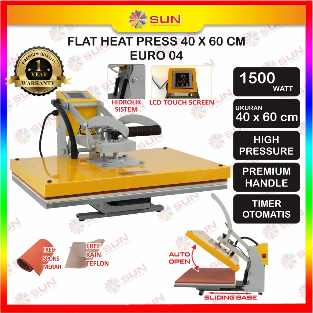 Jual Mesin Press Sablon Kaos SF-03 40x60 Sliding Digital Premium untuk Kaos, Bag, Puzzle, Plat ...