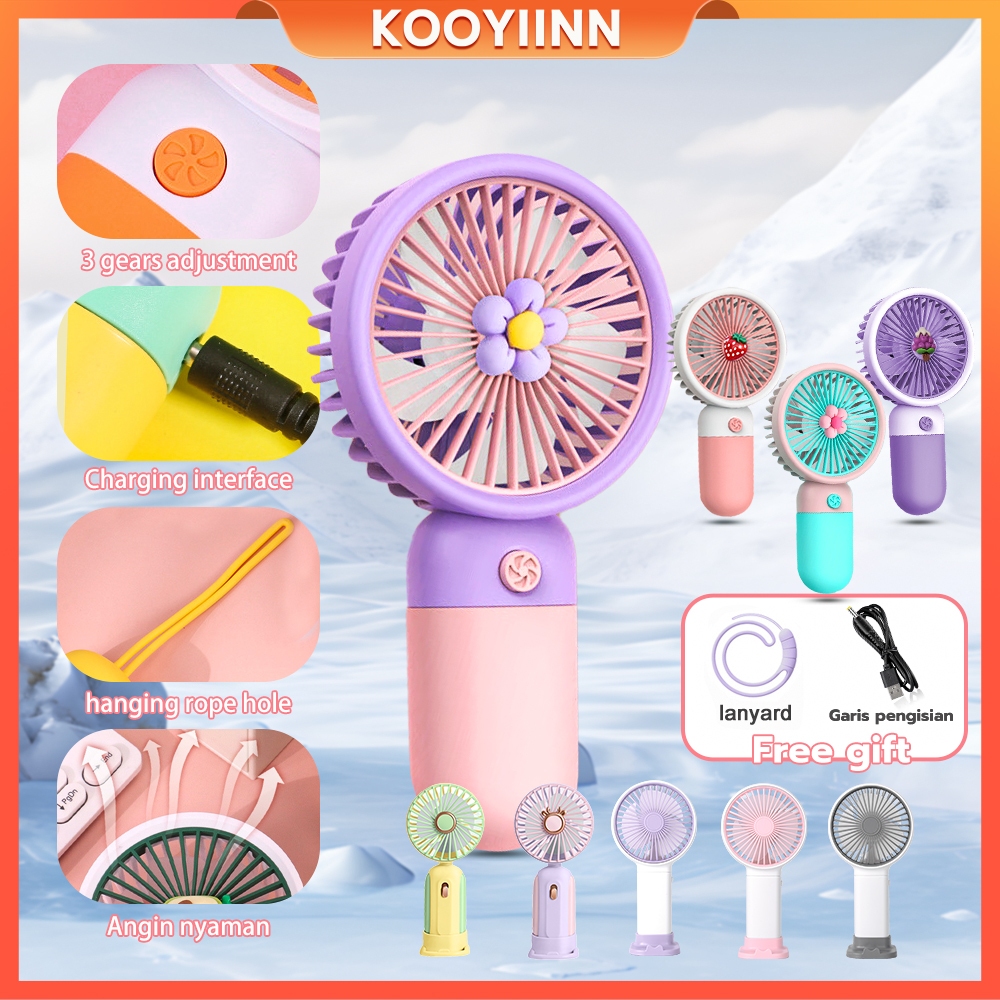 Jual KOOYIINN Kipas Angin Portable Mini Fan 1200mAh kipas angin mini ...