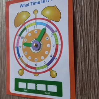 Jual orinaedukids Alat Peraga Belajar Jam Waktu free Spidol dan Tas ...