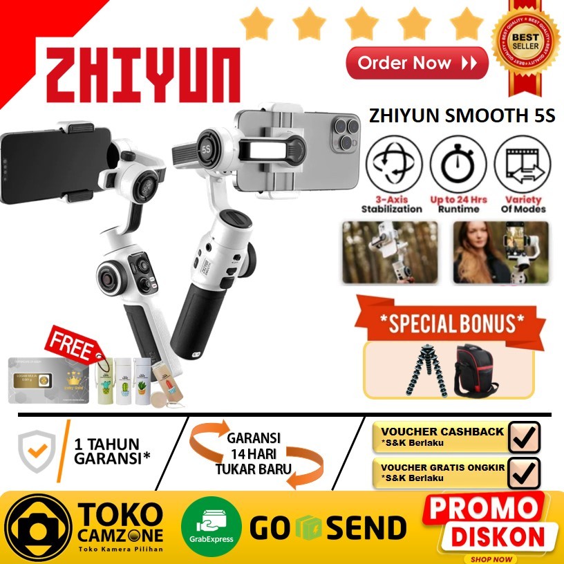 Jual Zhiyun Smooth 5S Gimbal Stabilizer Smartphone HP Zhiyuntech Tech - ORIGINAL | Shopee Indonesia