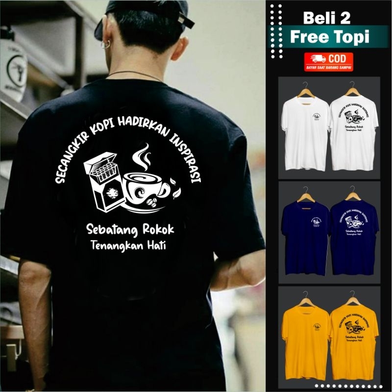 Jual Kaos Kopi & Rokok - Kaos Distro Cotton Combed 30s - Kaos Pria ...