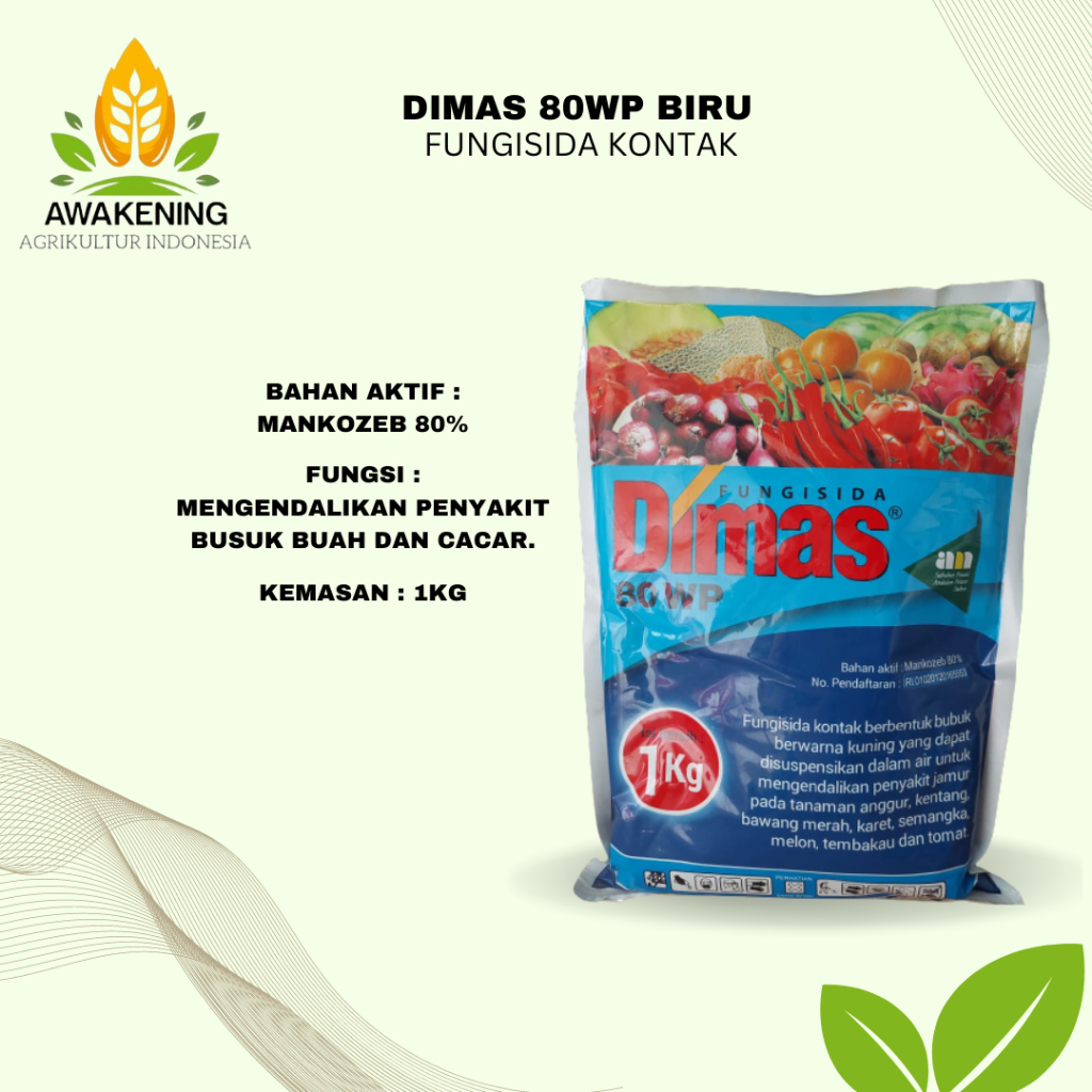 Jual DIMAS 80WP 1KG FUNGISIDA MANKOZEB KUNING | Shopee Indonesia