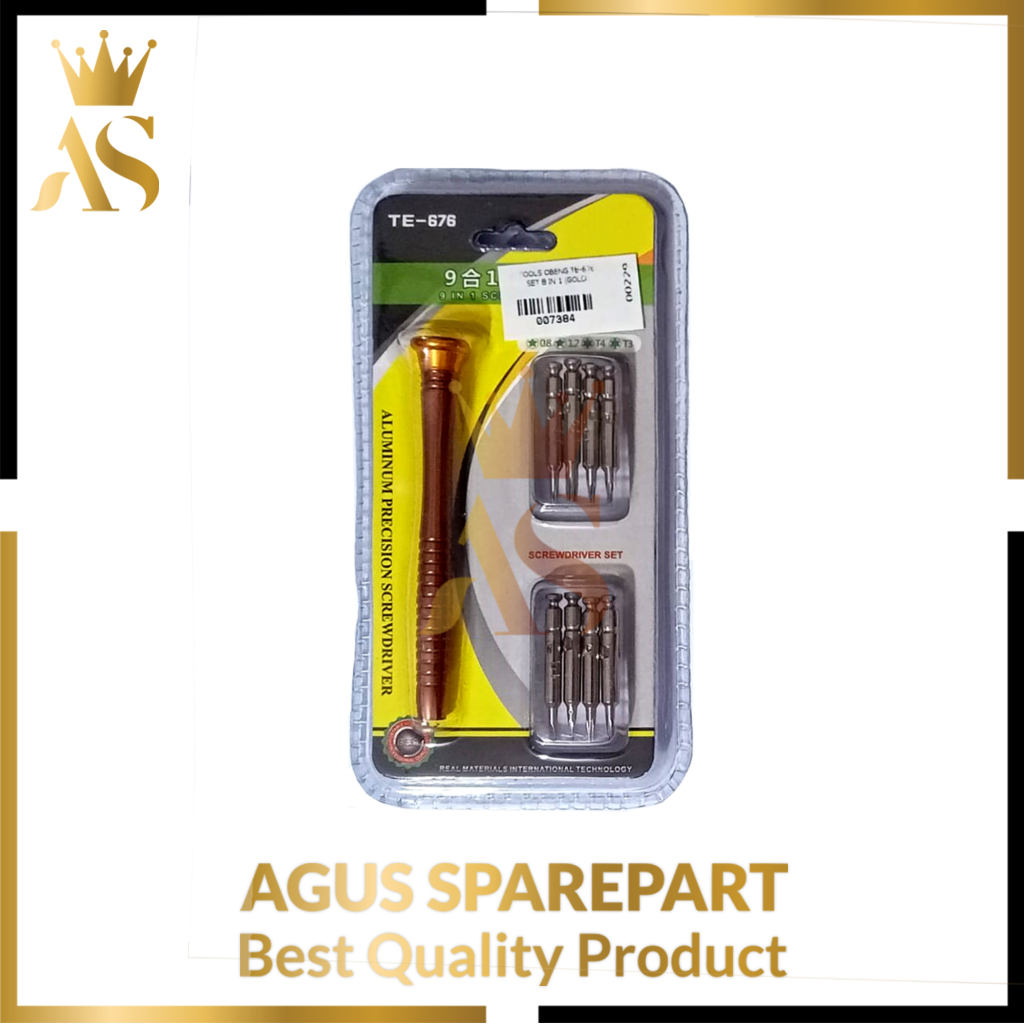 Jual TOOLS OBENG TE-676 SET 8 IN 1 (GOLD) | Shopee Indonesia