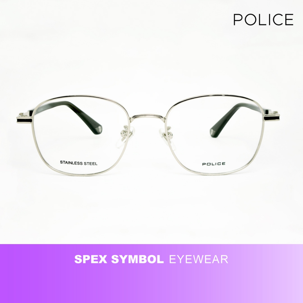 Jual POLICE Frame (E64I) Silver - Spex Symbol | Shopee Indonesia