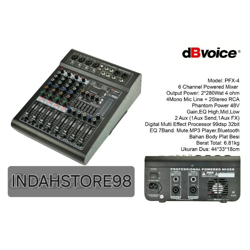 Jual Power Mixer 4 Channel dBvoice PFX 4 Original dB Voice Power ...