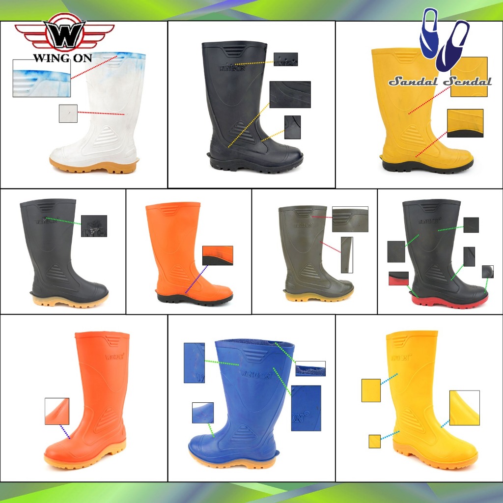 Jual Sepatu Boot Tinggi Wing On Eco Cacat Tampilan Boots Proyek ...