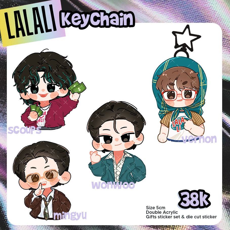 Jual LALALI SEVENTEEN KEYCHAIN SCOUPS MINGYU WONWOO VERNON | Shopee ...