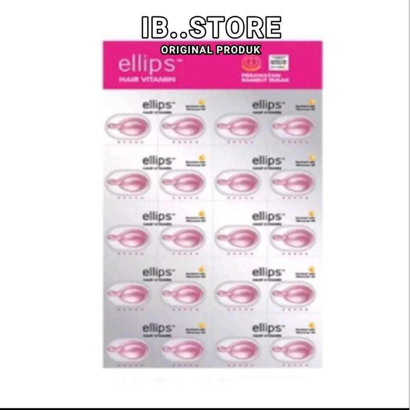 Jual ELLIPS VITAMIN RAMBUT PAPAN PINK ISI 20 EXP 2027 ( 1 PAPAN / 20 ...