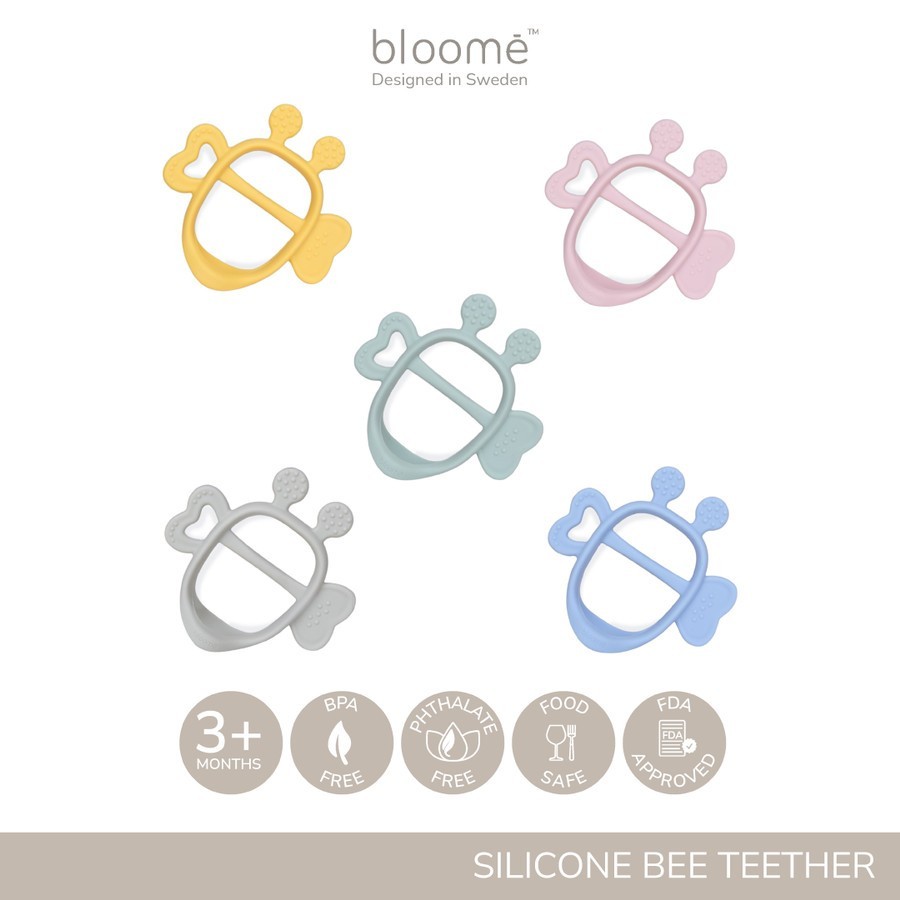 Jual BLOOME Baby Silicone Bee Teether | Gelang Gigit Bayi Silikon BPA ...