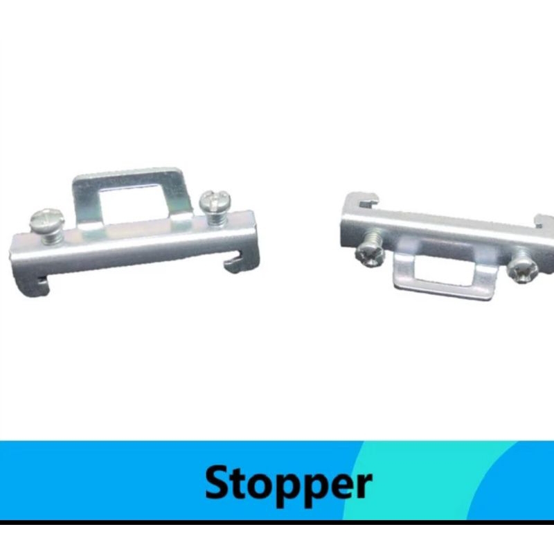 Jual Stopper Rail rel Mcb besi penahan ujung terminal block GK 808 1 ...