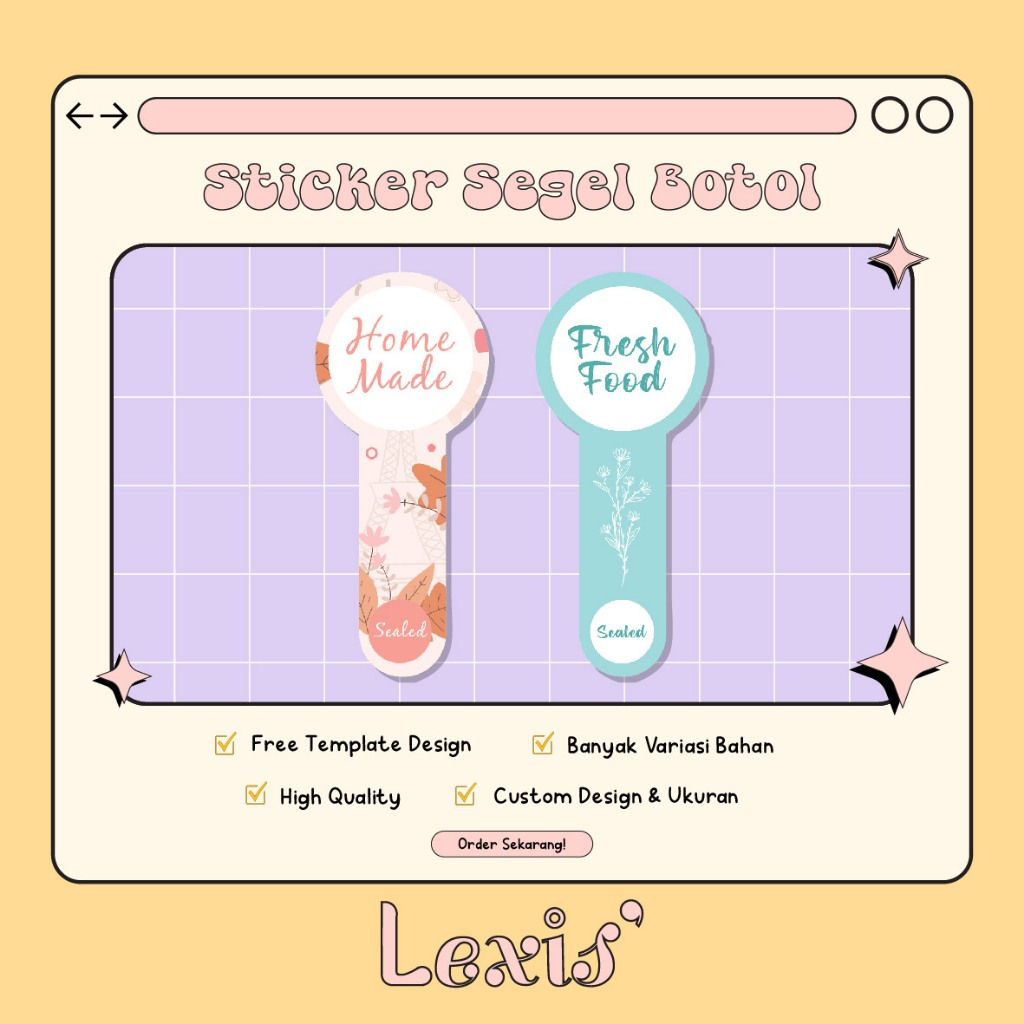 Jual Cetak Stiker Segel Botol dan Toples Sticker Segel Makanan Kemasan ...