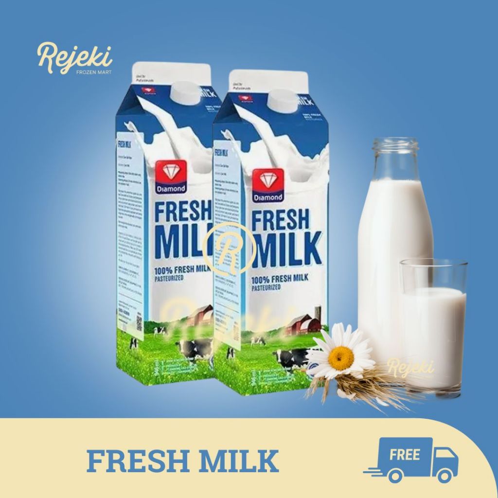 Jual Diamond Susu Sapi Segar Plain Fresh Milk 946ml - Rejeki Frozen ...