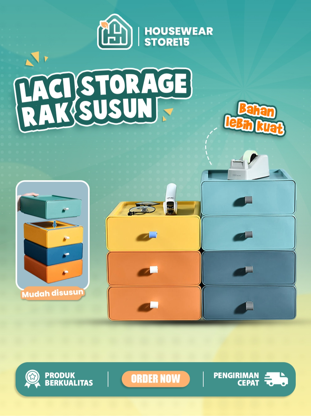 Jual LACI STORAGE BOX SUSUN / LACI KOSMETIK PORTABLE / KOTAK ...
