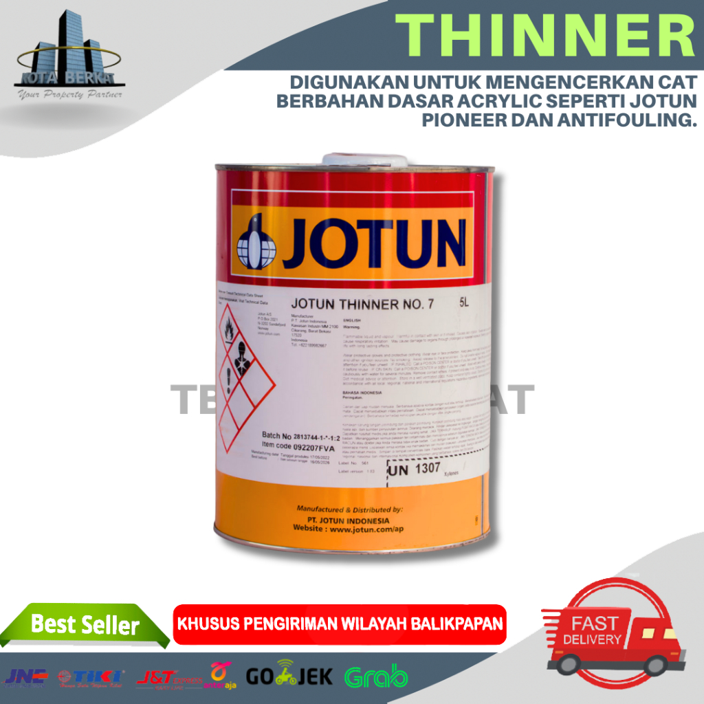 Jual THINNER JOTUN NO. 7 / THINNER JOTUN PENGENCER CAT 1L | Shopee ...