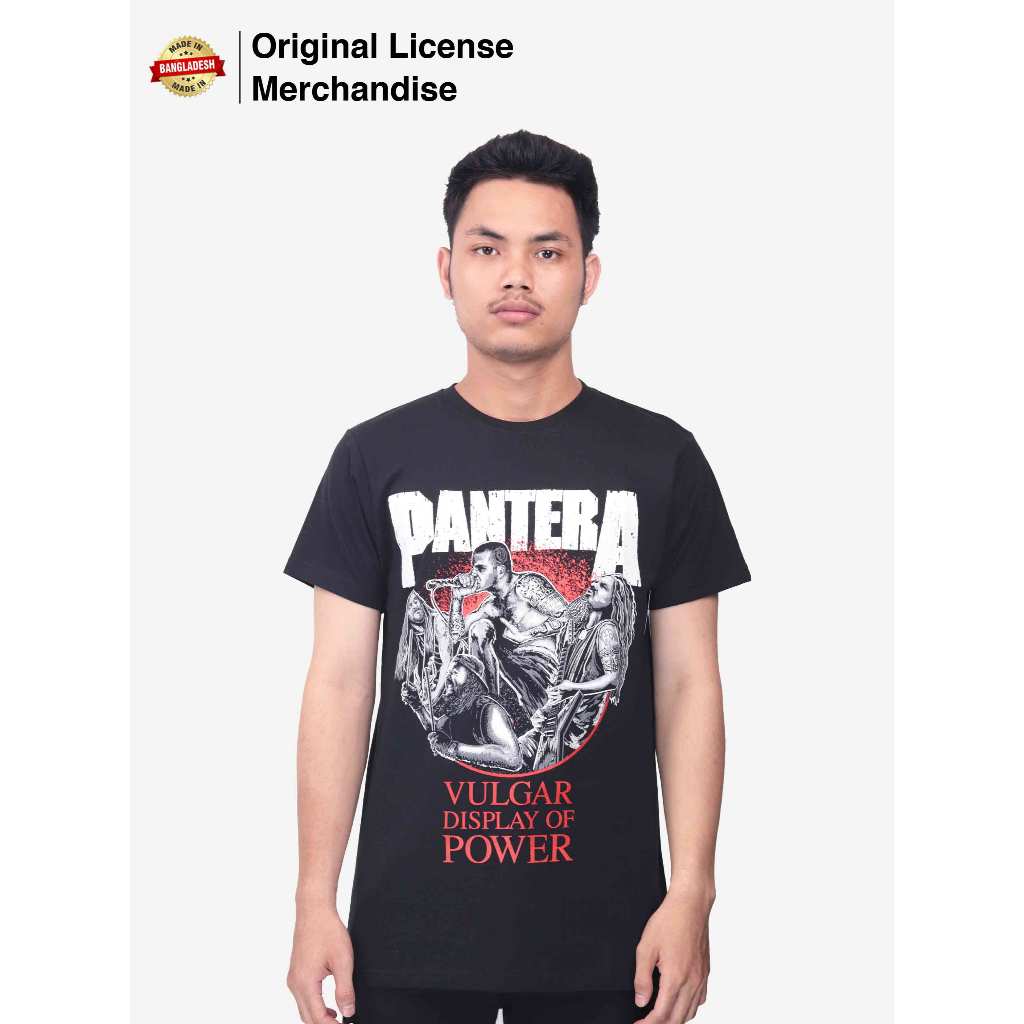 Jual Kaos Band Pendek Hitam Import Pria Wanita Motif Band Metal Musik PANTERA Original Vulgar ...