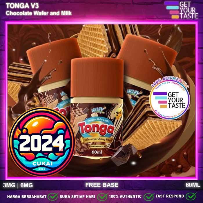 Jual Liquid Lakley Tonga V3 Chocolate Wafer & Milk 60ML by Rizky ...