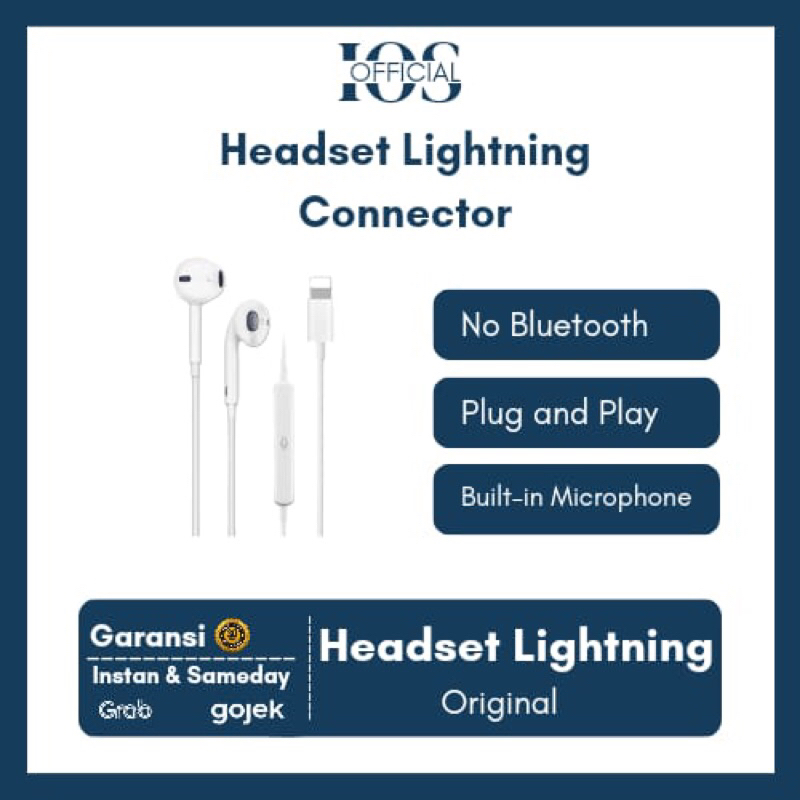 Jual Headset Lightning Connector Non Bluetooth | Shopee Indonesia