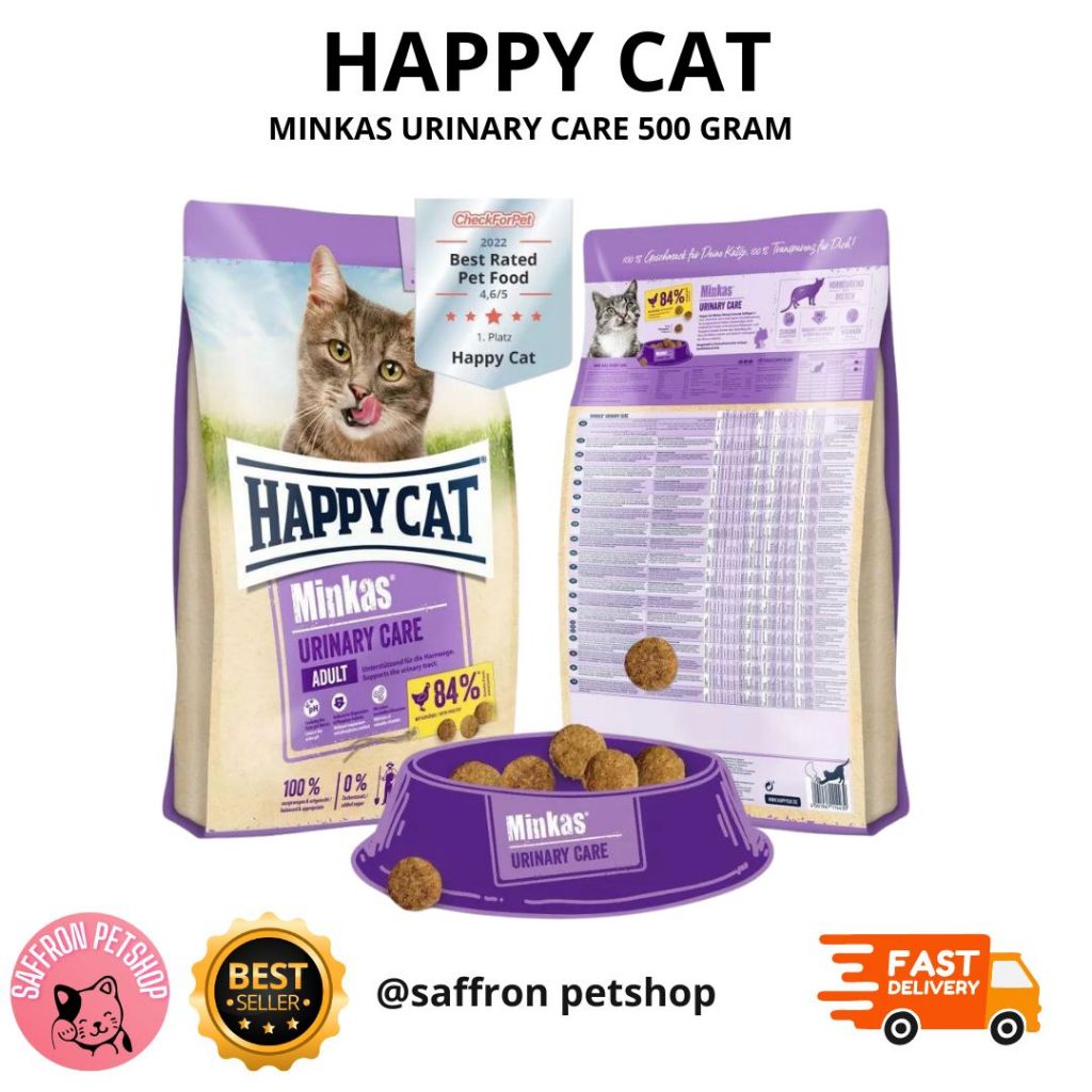 Jual HAPPY CAT URINARY CARE 500GRAM REPACK, 500 GRAM FRESHPACK MAKANAN ...