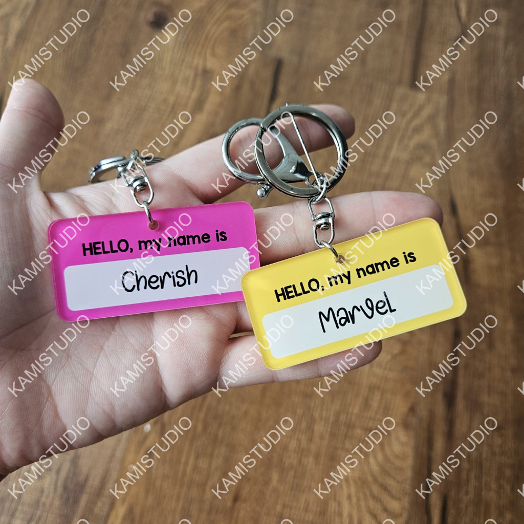 Jual KEYCHAIN MODEL NAME CARD/ GANTUNGAN KUNCI FREE NAMA / KEYCHAIN ...