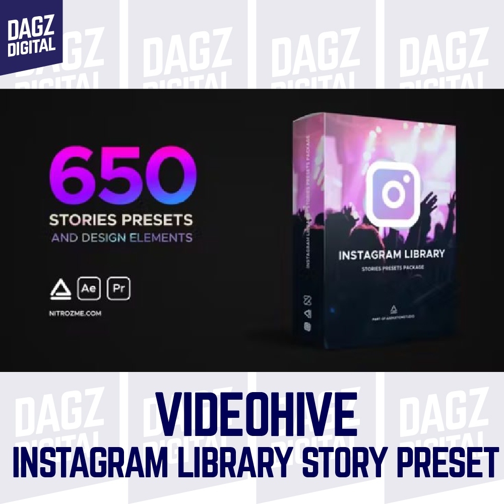 Jual Videohive - video hive Instagram Library Stories Presets Package Template templet after ...