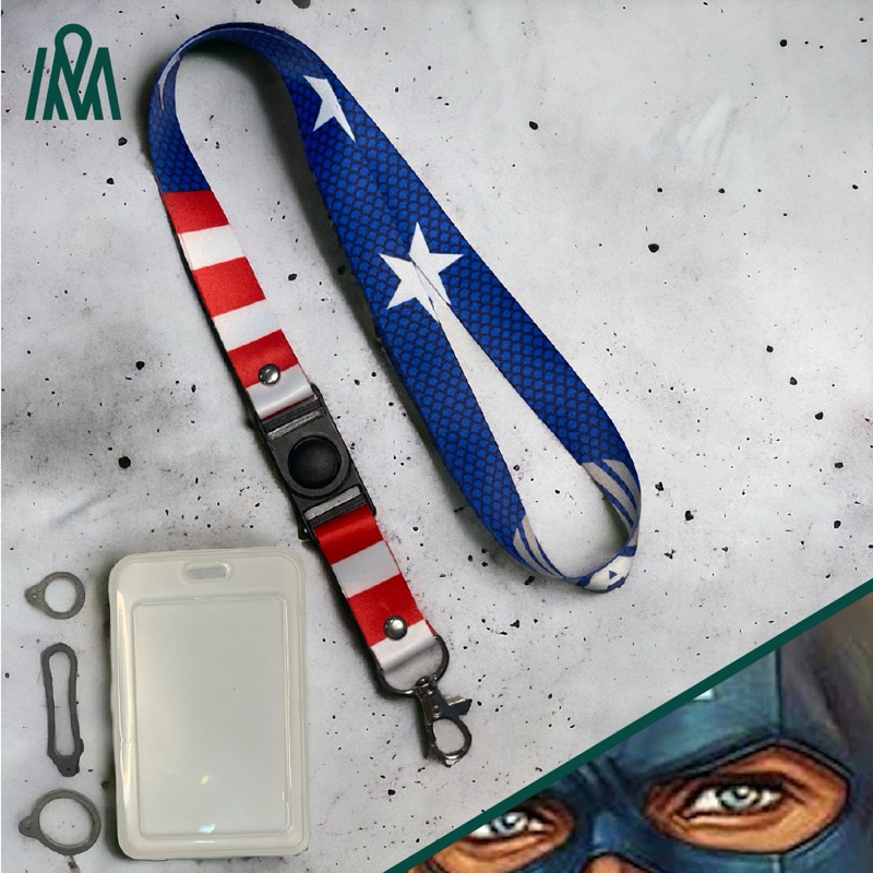 Jual Lanyard CAPTAIN AMERICA Marvel Avengers Merchandise Tali ID Card ...