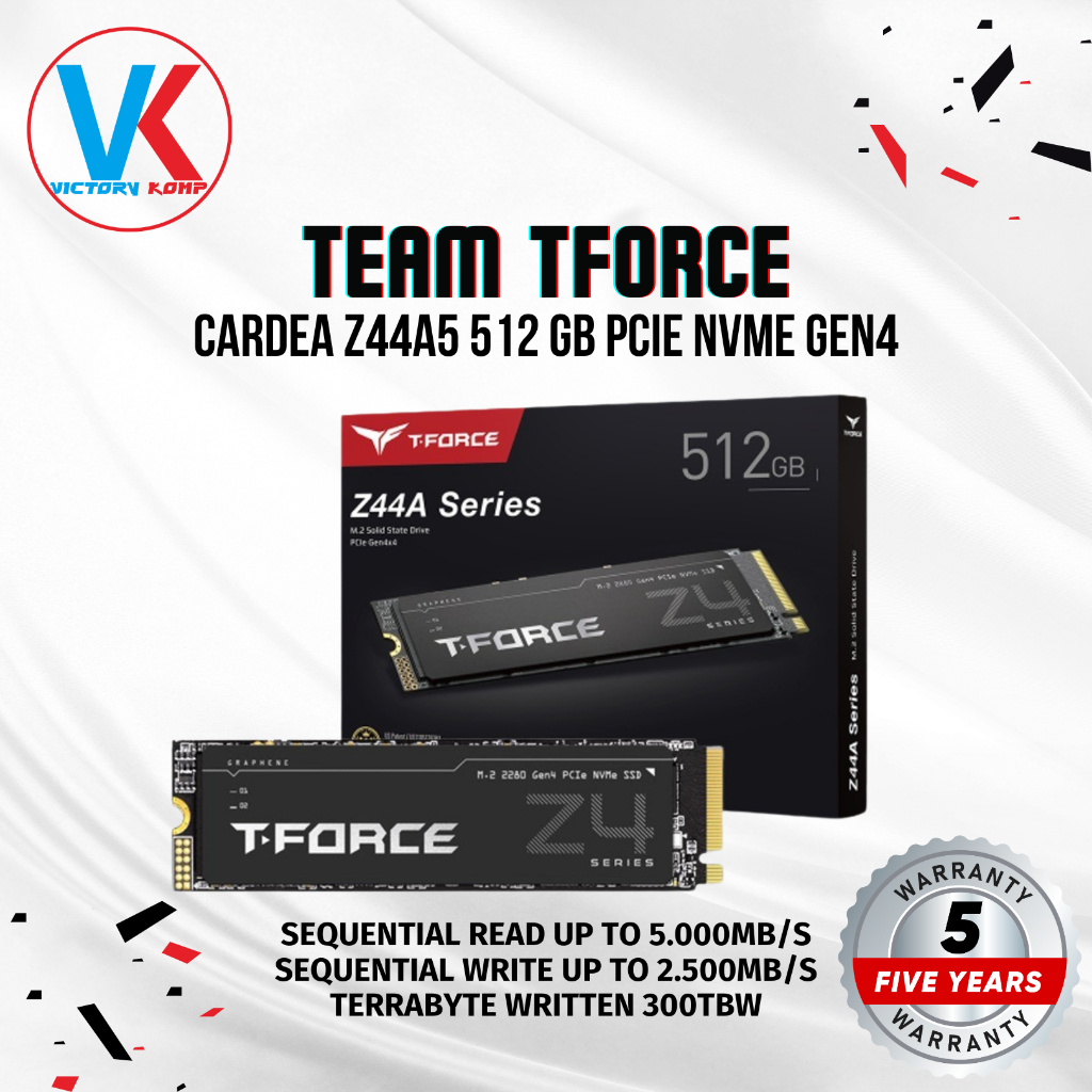 Jual SSD Team T-FORCE Z44A5 512GB SSD M.2 NVMe PCIe4.0 Gen4x4 2280 512 ...