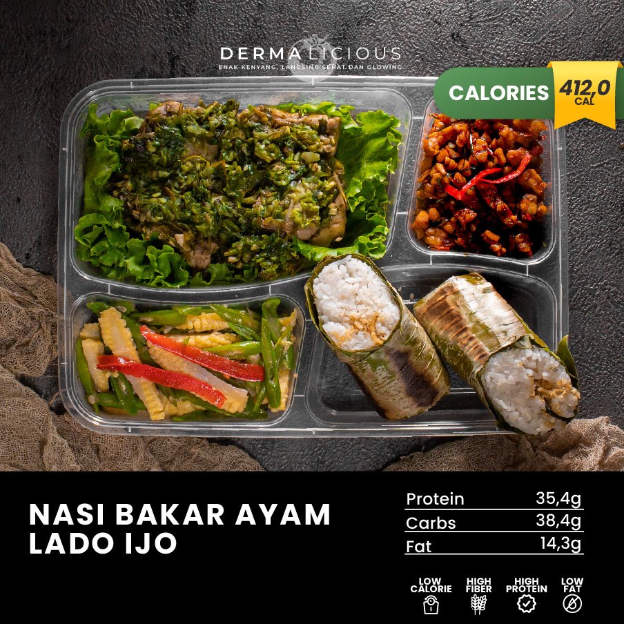 Jual Nasi Bakar Ayam Lado Ijo - Eazy Meal Dermalicious | Shopee Indonesia