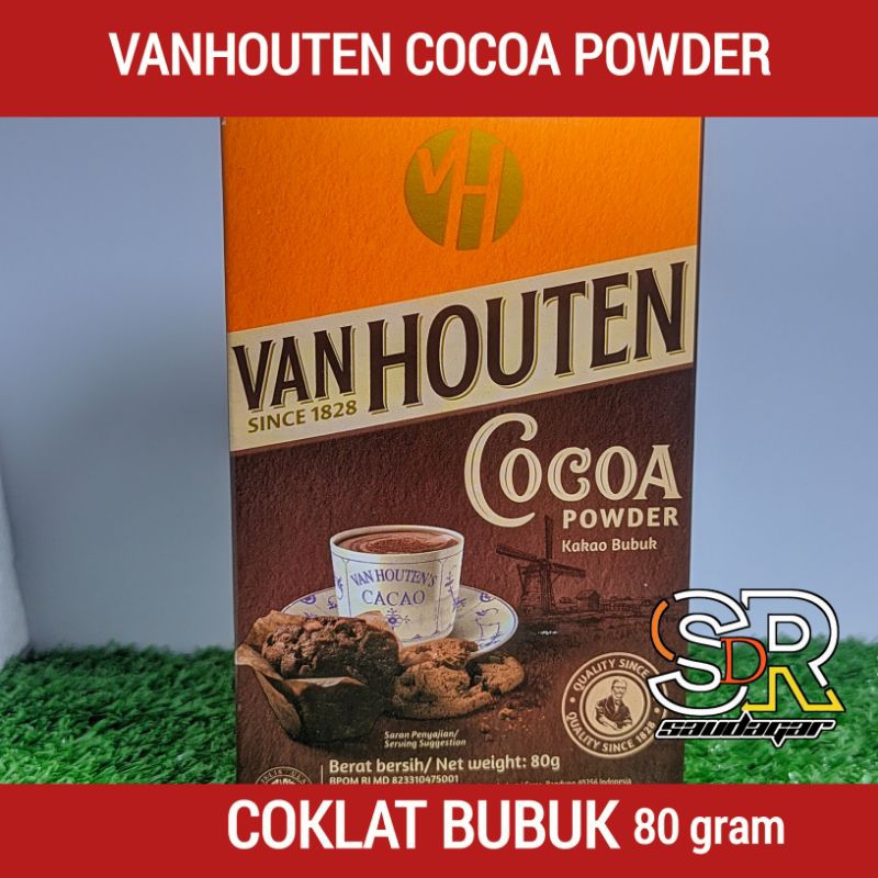 Jual Cocoa Powder Van Houten 80g / cokelat bubuk / kakao bubuk HALAL ...