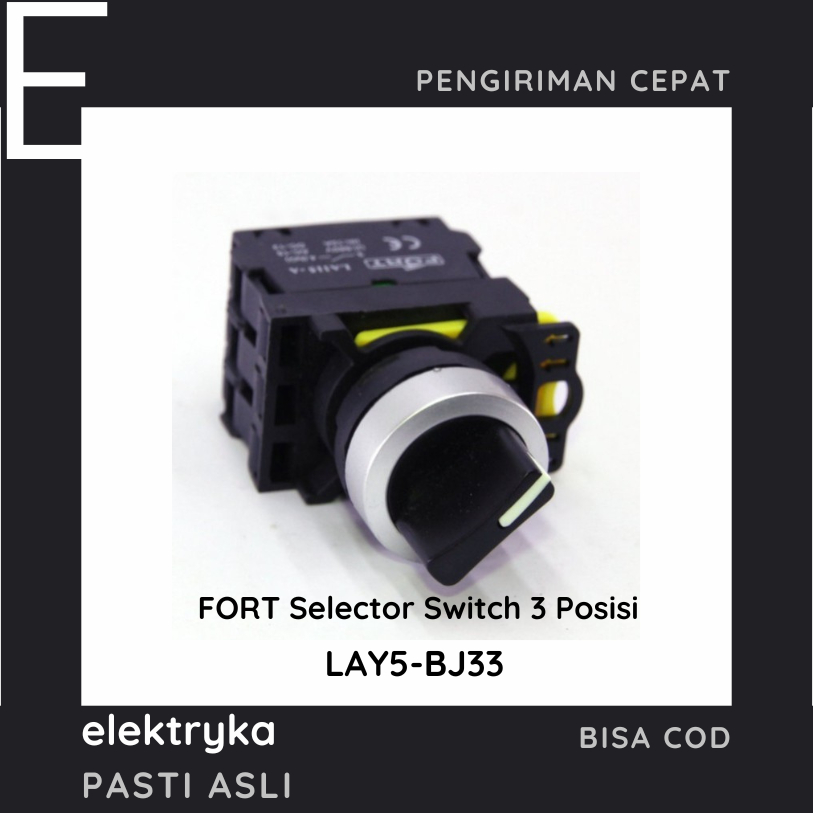 Jual Fort Selector Switch 3Posisi 22mm 1NO LAY5-BJ33 | Shopee Indonesia
