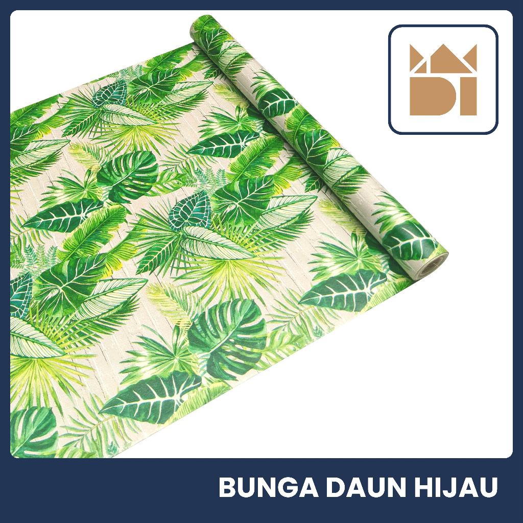 Jual Wallpaper Stiker Dinding Motif Bunga Daun Hijau Ukuran 45 Cm x 8 Meter | Shopee Indonesia
