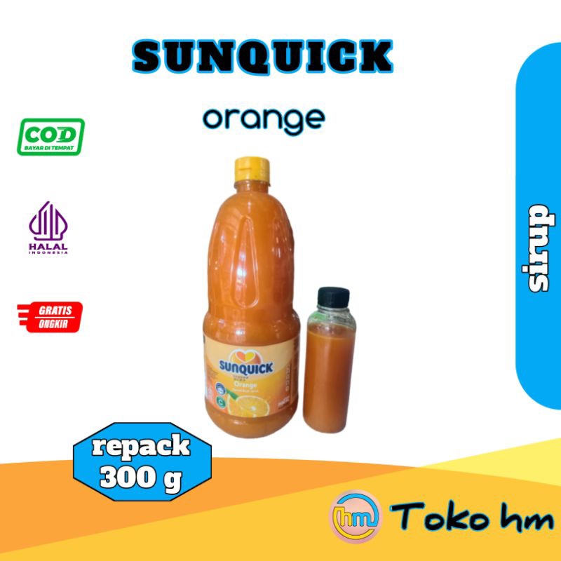 Jual SUNQUICK ORANGE SYRUP ( REPACK BOTOL 300 GR ) | Shopee Indonesia
