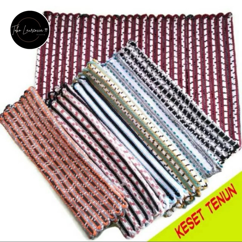 Jual Keset Rajut Anyaman / Keset tenun Kaki Anyaman | Shopee Indonesia