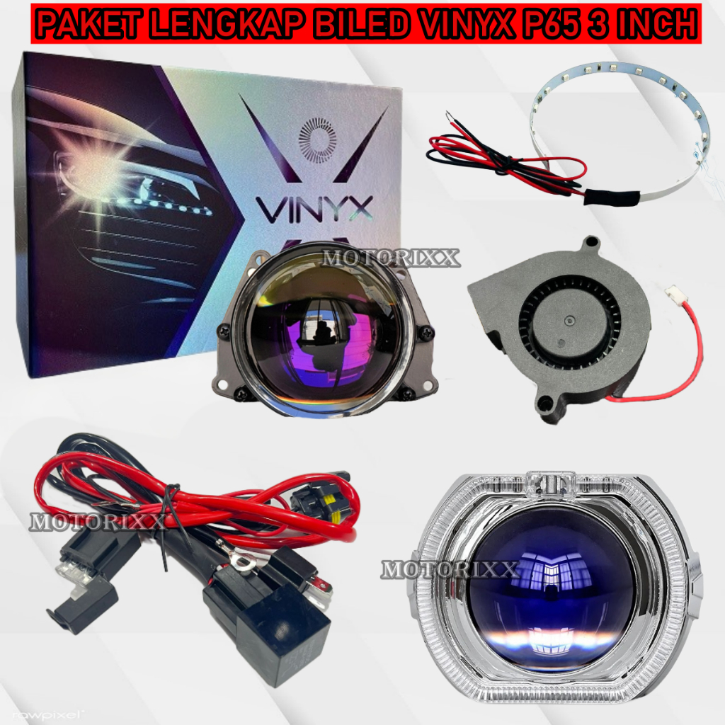 Jual PAKET HEMAT BILED VINYX P65 GEN 2 3 INCHI PURPLE LENS PAKET ...