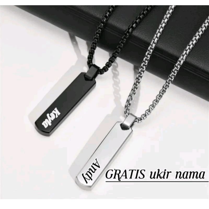 Jual KALUNG TITANIUM LIONTIN BALOK PIPIH UNTUK PRIA DAN WANITA GRATIS ...