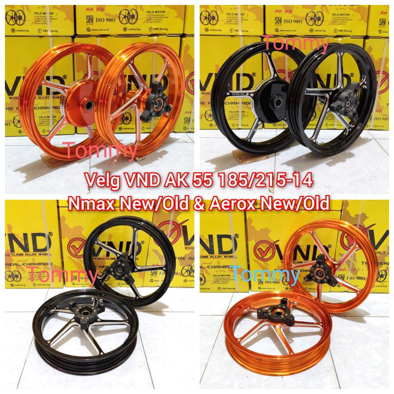 Jual Velg VND AK 55 ak55 Aerox 155 Nmax New Turbo Neo Nmax Old Ring 14 Ukuran 185x14 & 215x14 ...