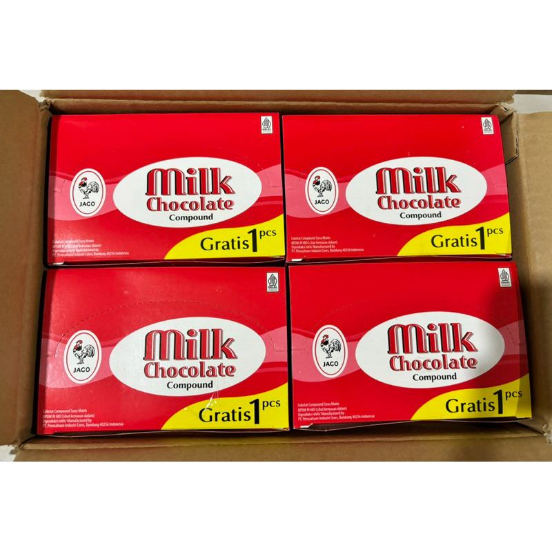 Jual Jago Milk chocolate Compound 1 box isi 12+1 pcs | Shopee Indonesia