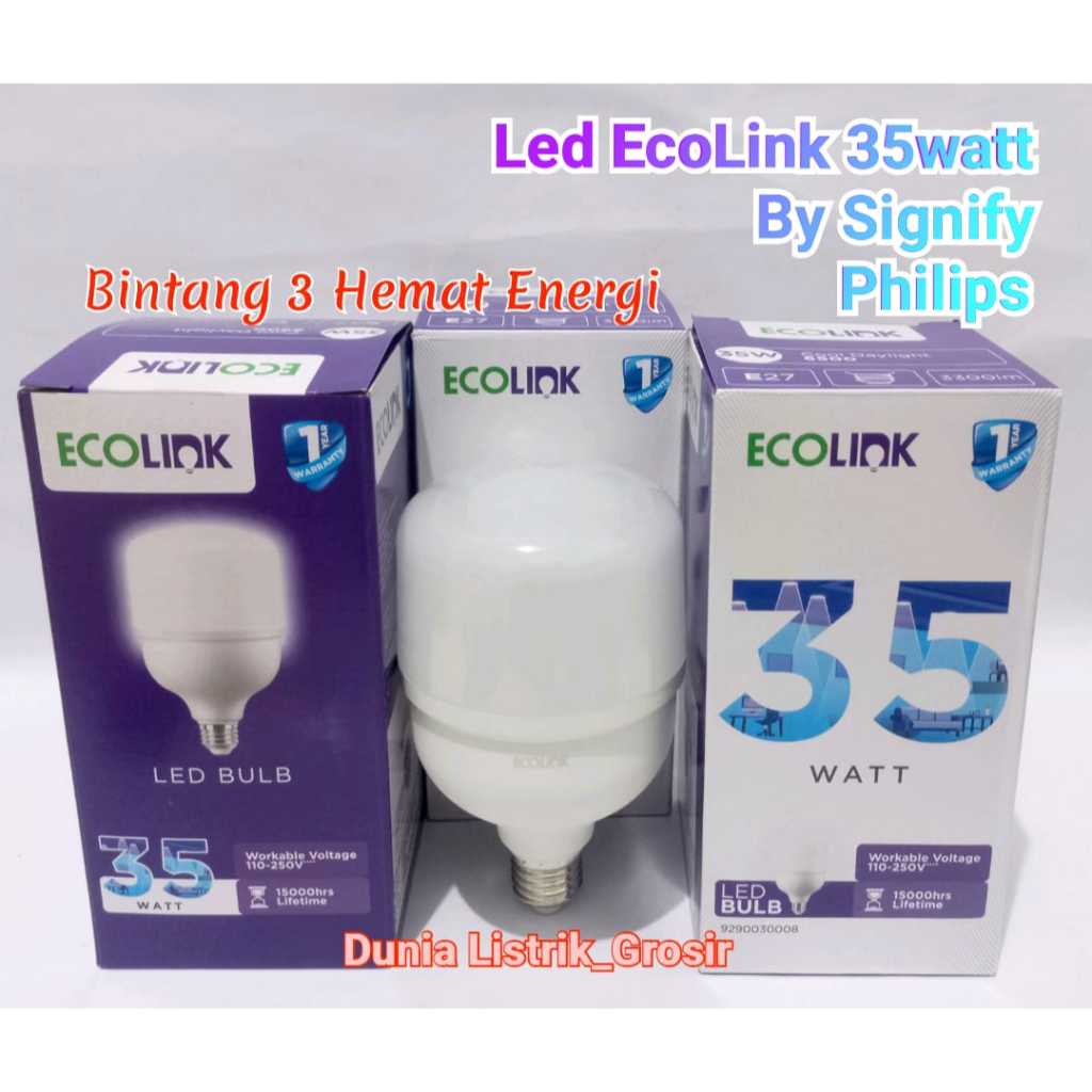 Jual ECOLINK Lampu Bohlam LED Capsule 35watt Putih Cool Day Light Lampu ...