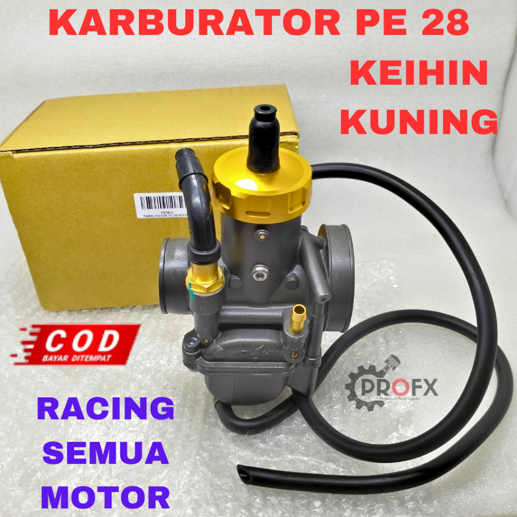 Jual KARBURATOR PE28 KUNING RACING BALAP SEMUA MOTOR KUALITAS ORIGINAL ASLI KEIHIN THAILAND ...