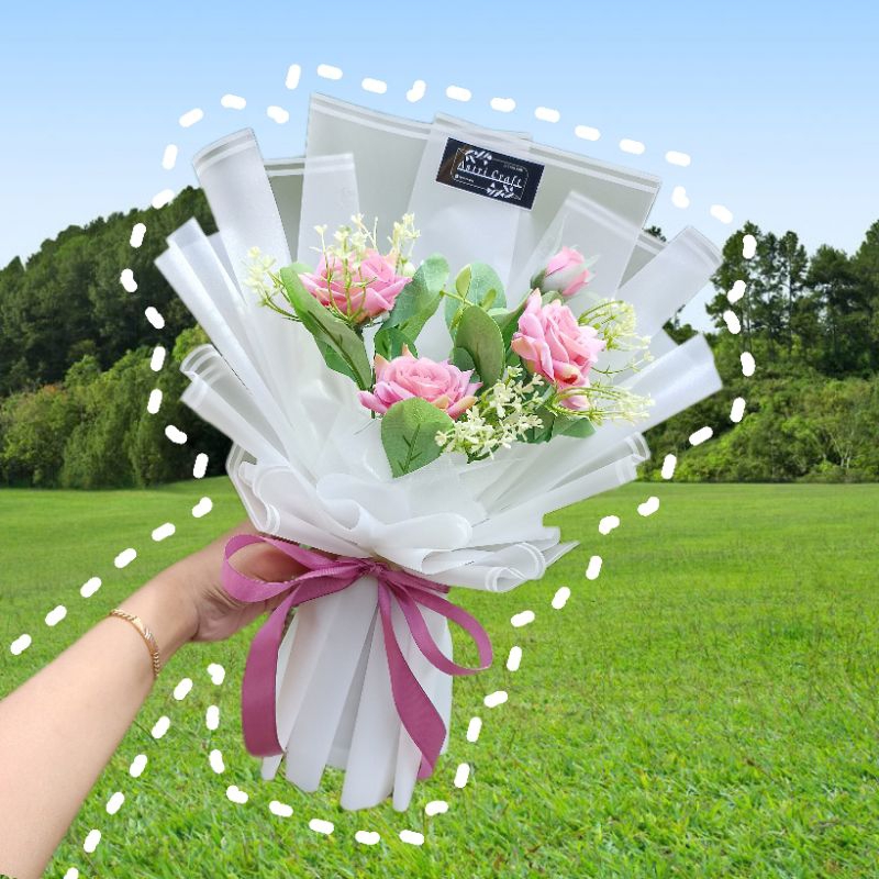 Jual Buket Bunga Artificial | bunga Wisuda| FREE KARDUS| Hadiah Ulang ...