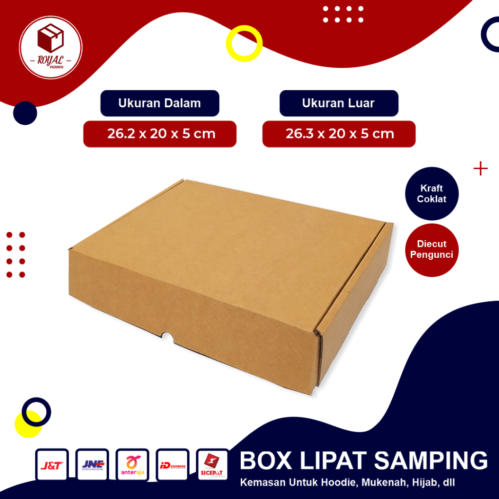 Jual Box ( 25 x 20 x 5 cm ) Kardus/Baju/Karton/Hampers/Sweetpack/Polos ...