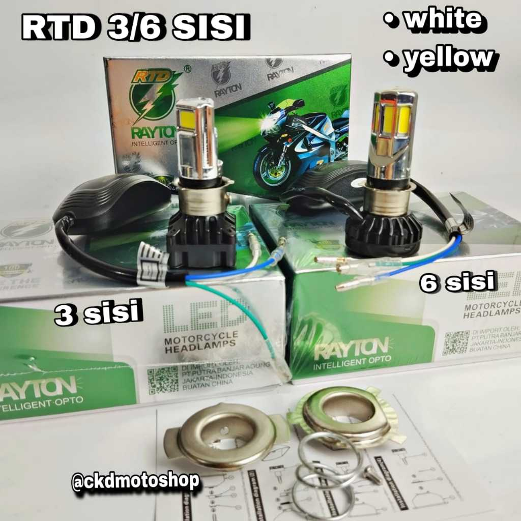 Jual BOHLAM Lampu RTD DOP LED RTD M02E 6 Sisi Mata 100% Ori RTD DC H6 H4 35W Original Lampu Led ...
