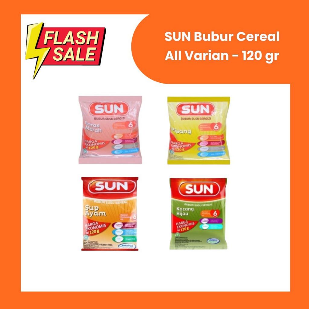 Jual TERMURAH SUN BUBUR CEREAL KEMASAN 120GR BERBAGAI RASA | Shopee ...